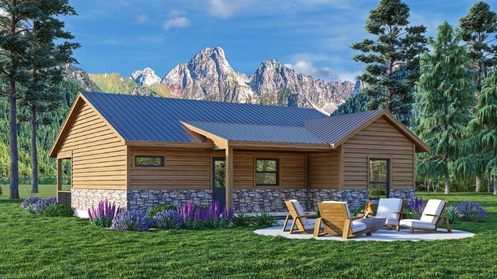 Rustic Lake Cabin Style House Plan 1983: The Medina - 1983