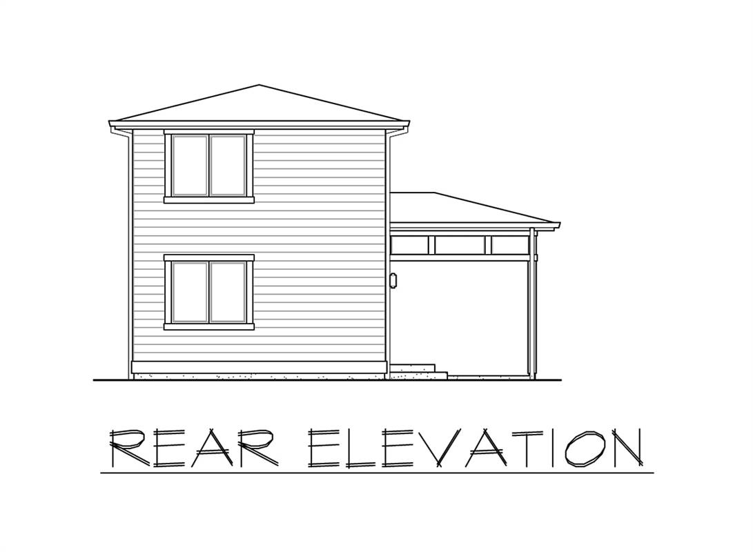 Affordable Two Bedroom Modern Style House Plan 1310 - 1310