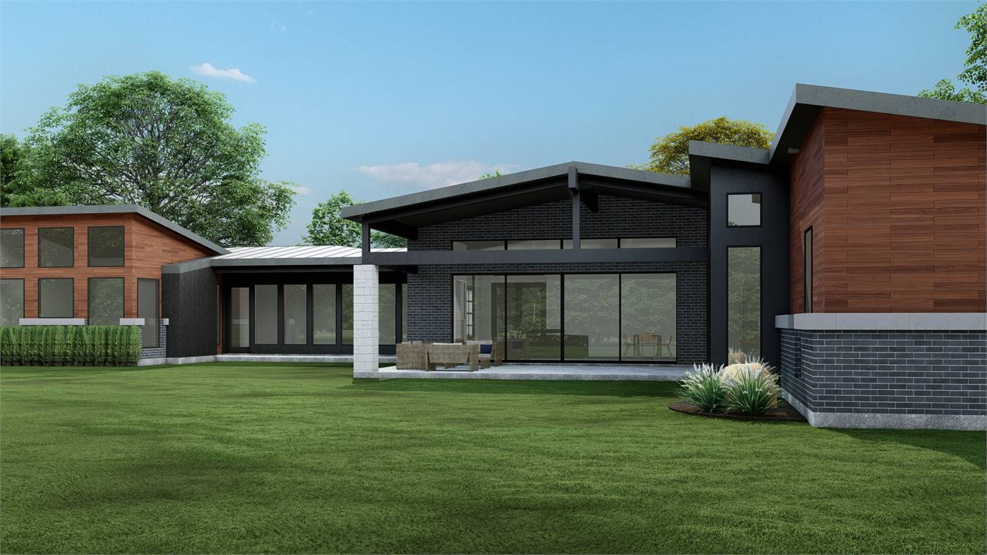 Outdoor Living Contemporary Style House Plan 6489: Pepperwood - 6489