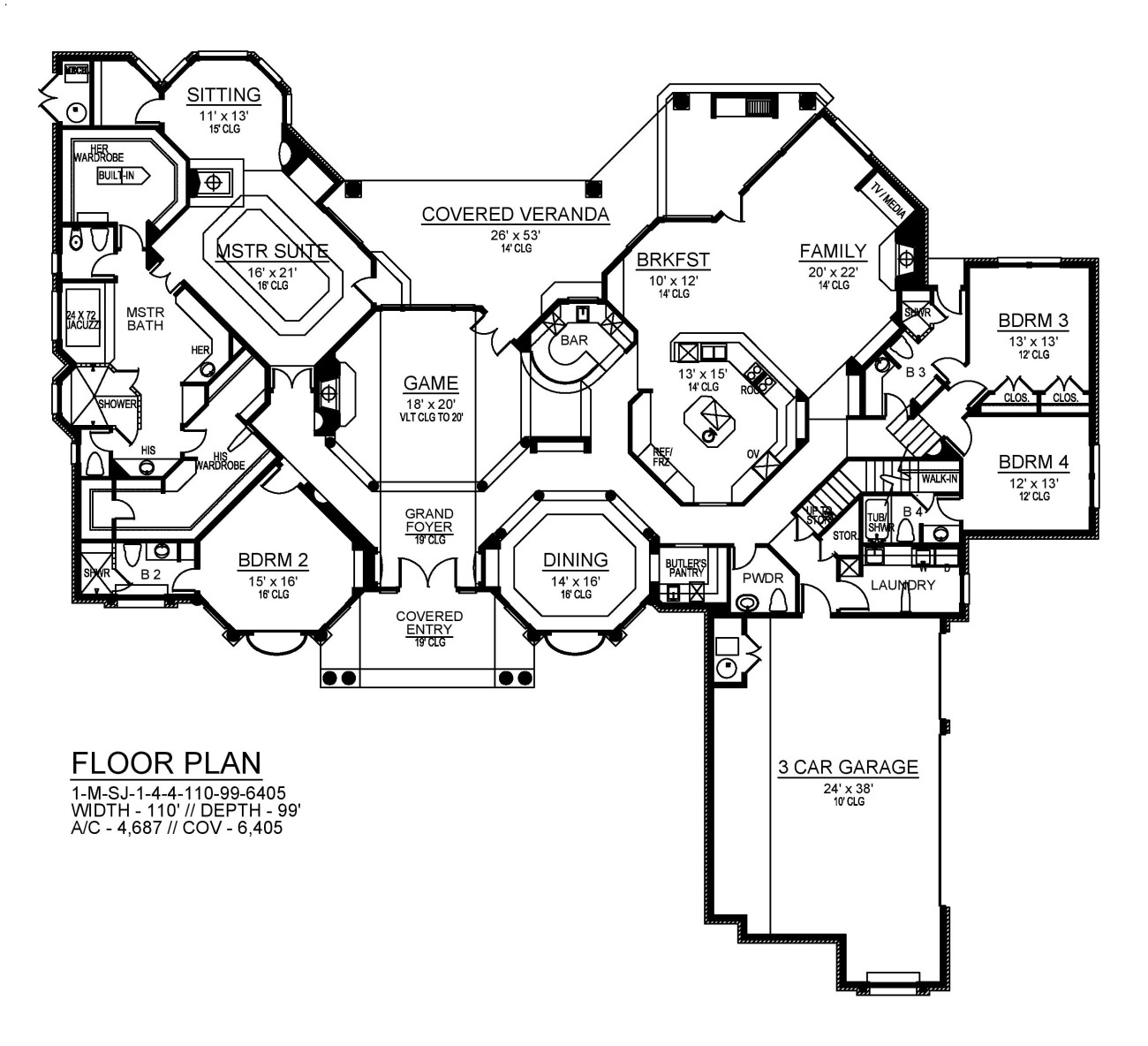 Luxury Ranch Style House Plan 9090: Bellbrook - 9090