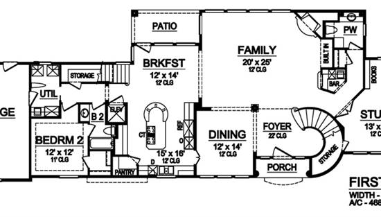 Southwest Style House Plan 6824: Chambers Bay - 6824