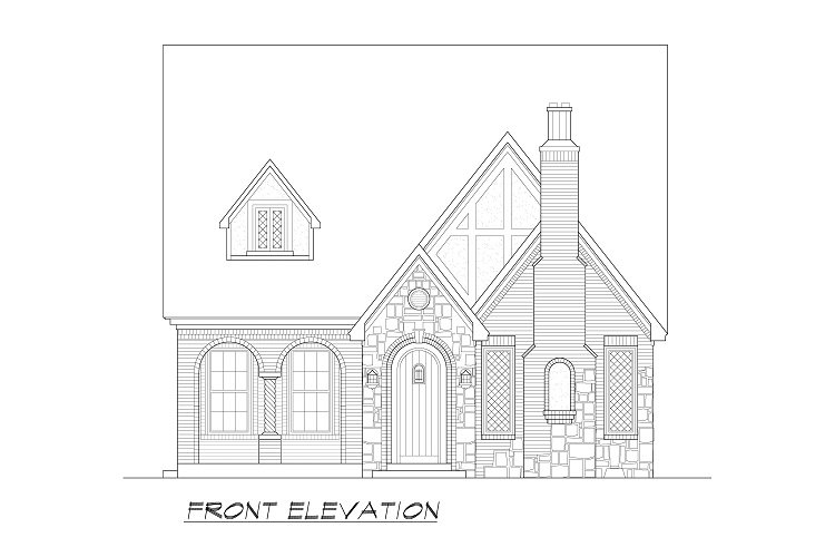 European Cottage House Plan with Veranda and Breakfast Area - 9504