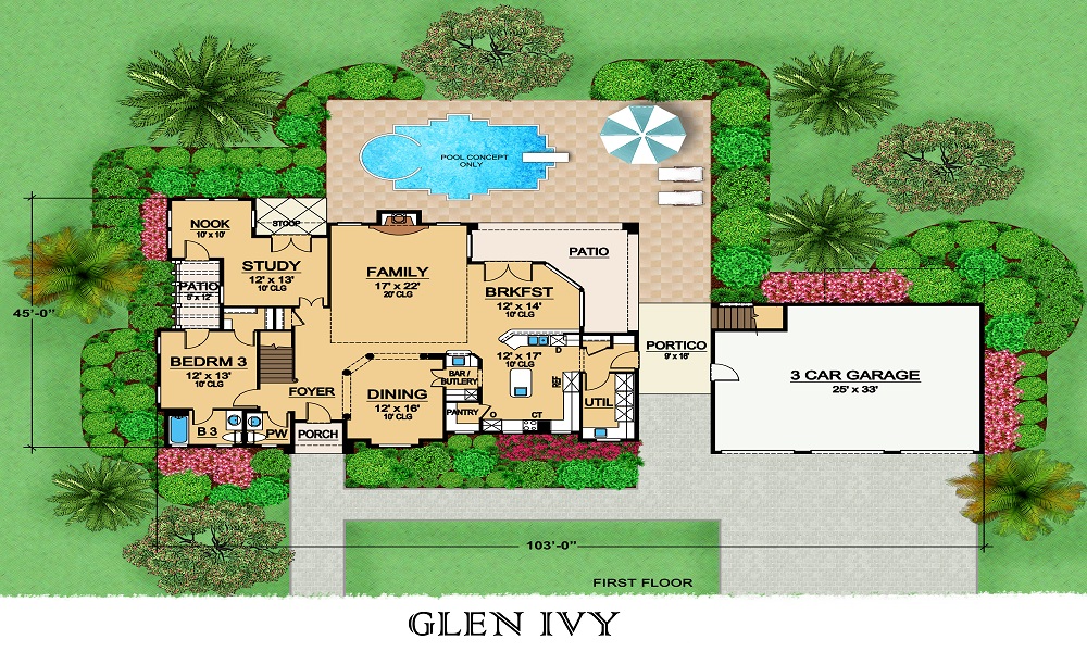 Glen Ivy 5472 - 5 Bedrooms and 4 Baths | The House Designers - 5472