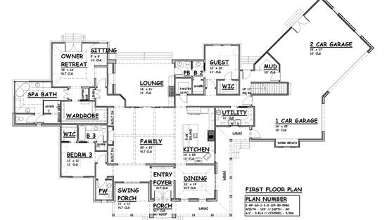 Rustic Open Floor Plan French Country Style House Plan 1120 - 1120