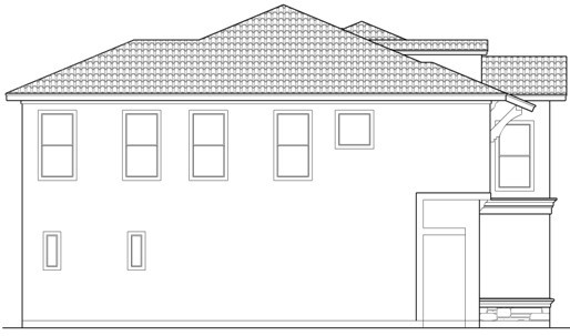Tuscan house design with four bedrooms - 4535