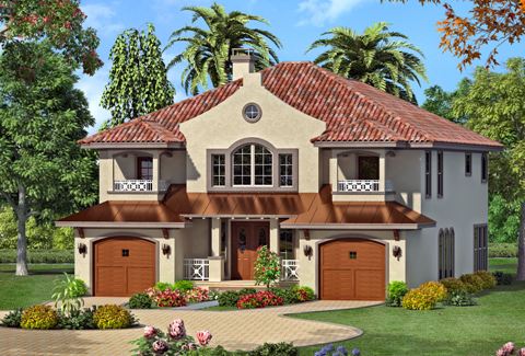 Mission Style Home Plan for Family - 4523