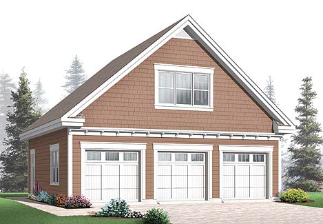 Three-car garage with bonus space above - 4563