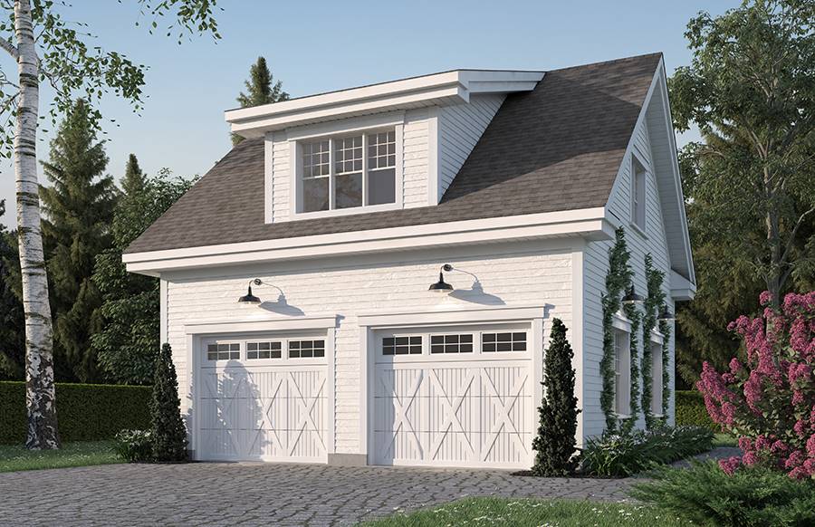2 Car Garage Country Style House Plan 3973: Mustang - 3973