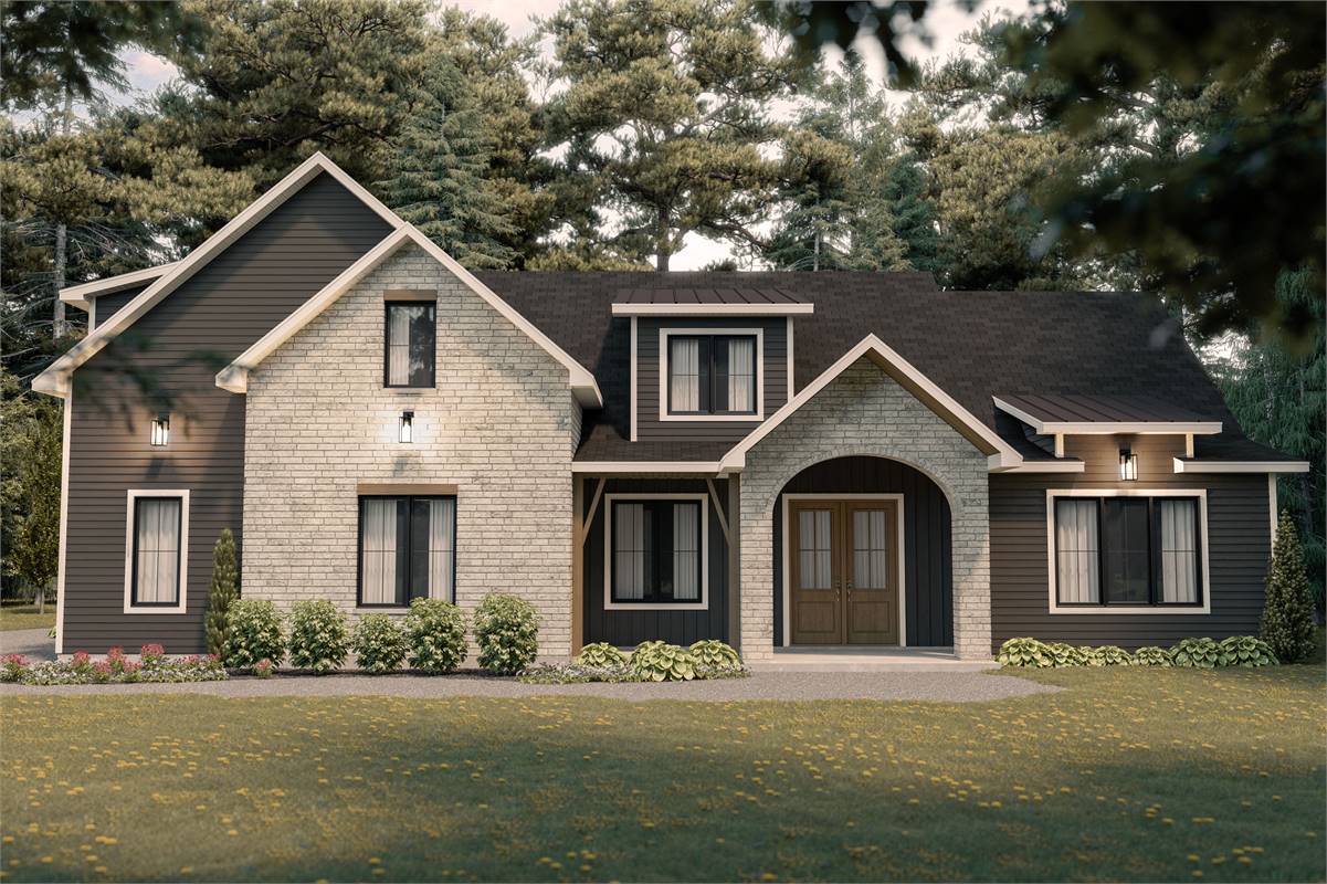 Two Story Transitional Style House Plan 6520: Gable House - 6520