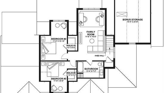 Two Story 3 Bedroom Country Style House Plan 6621: Wainwright - 6621