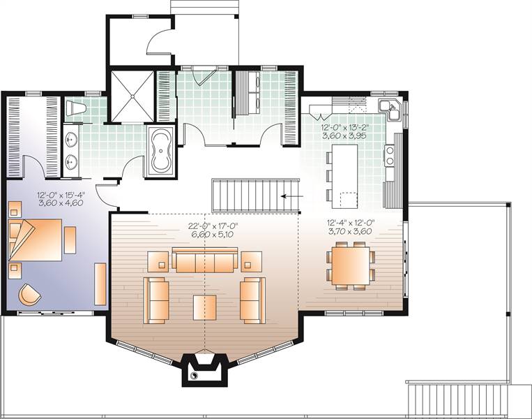 Reverse Living Lake Style House Plan 7544: The Lakeshore - 7544