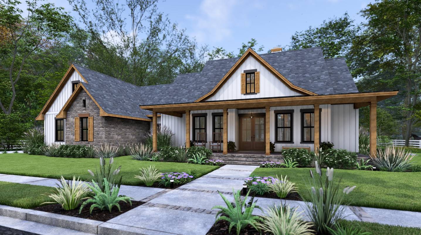 Hudson Open Concept 3 Bedroom Country Style House Plan 10159 - 10159