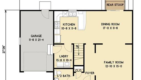 Traditional Style House Plan 6925: Carpenter III - 6925