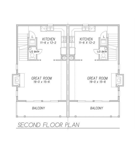 Beach Style House Plan 9171: Sunkist Duplex - 9171