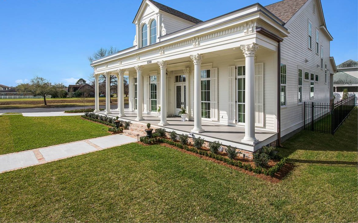 Unique Two Story French Country Style House Plan 1284 - 1284
