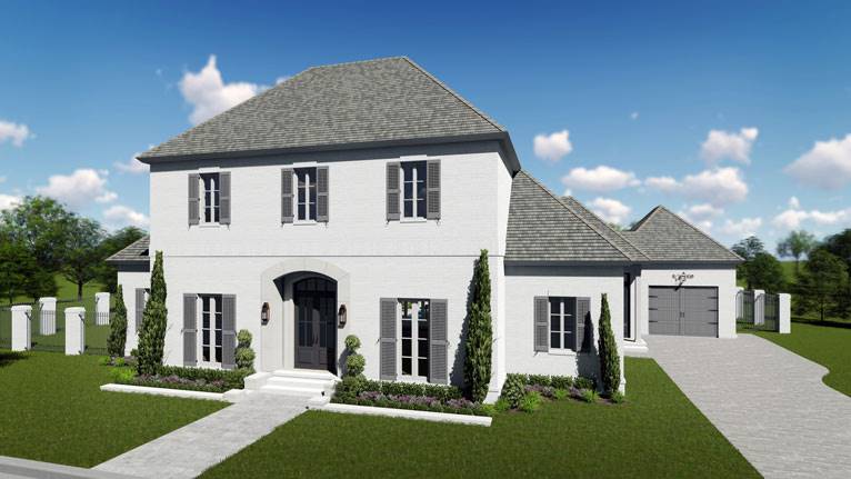 Beautiful Two Story French Country Style House Plan 7524 - 7524