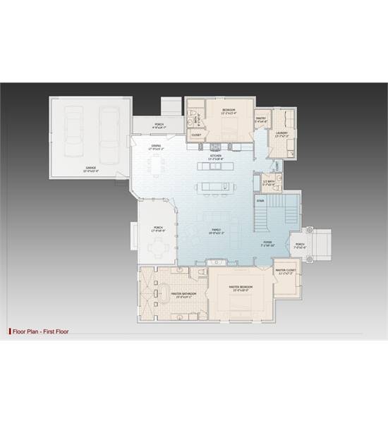 Le Pierre Four-Bedroom European House Plan with an Eating Bar