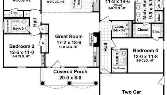 The Hamilton Ridge 6413 - 4 Bedrooms and 3.5 Baths | The House Designers - 6413