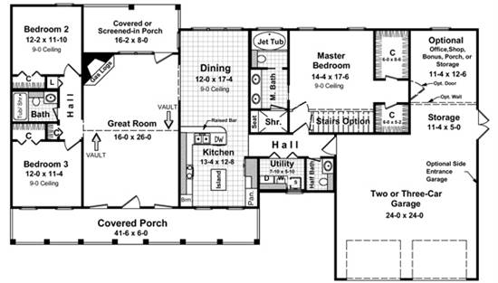 The Laken 5719 - 3 Bedrooms and 2 Baths | The House Designers - 5719