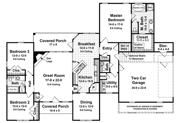 The King Road 5689 - 3 Bedrooms and 2 Baths | The House Designers - 5689