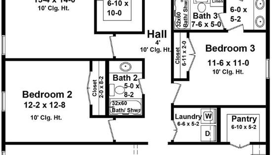 Affordable 4 Bedroom Country Style House Plan 6506: The Loyola Lane - 6506
