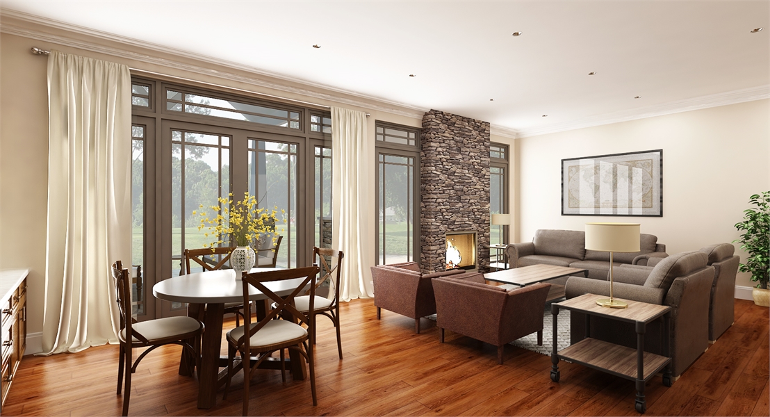 Family-style house plan with Craftsman home plan details - 9898