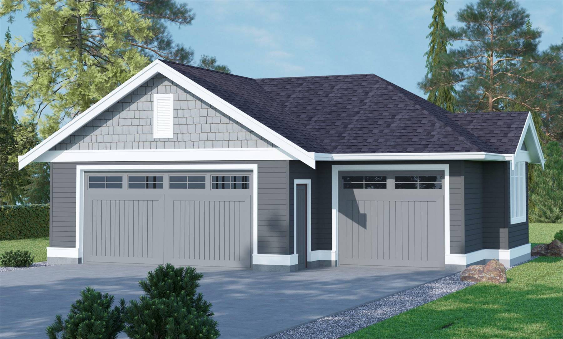 Traditional Garage Style House Plan 10221 - 10221