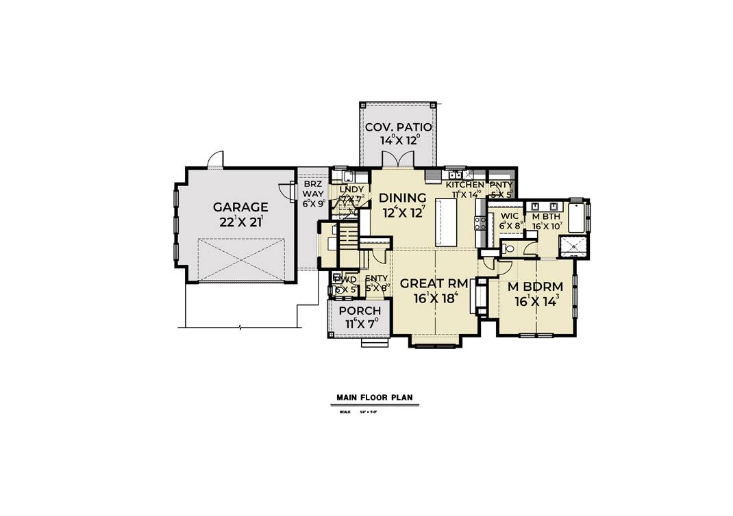 Contemporary Farm House Style House Plan 7447