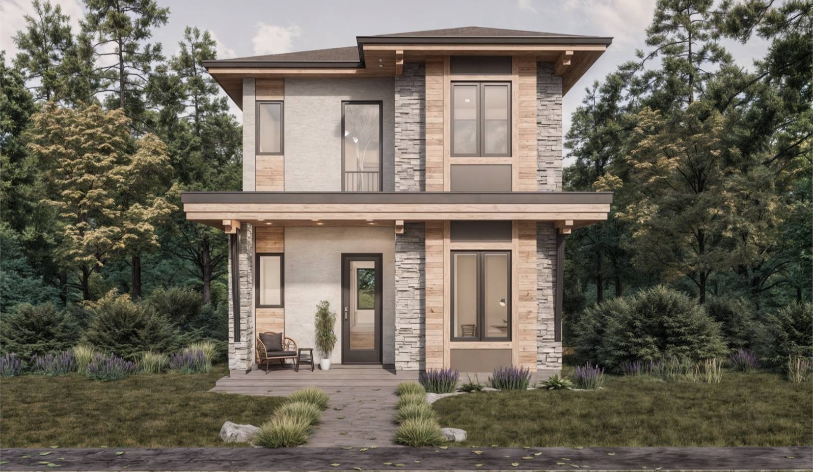 2 Story Contemporary Country House Plan 10086 - 10086