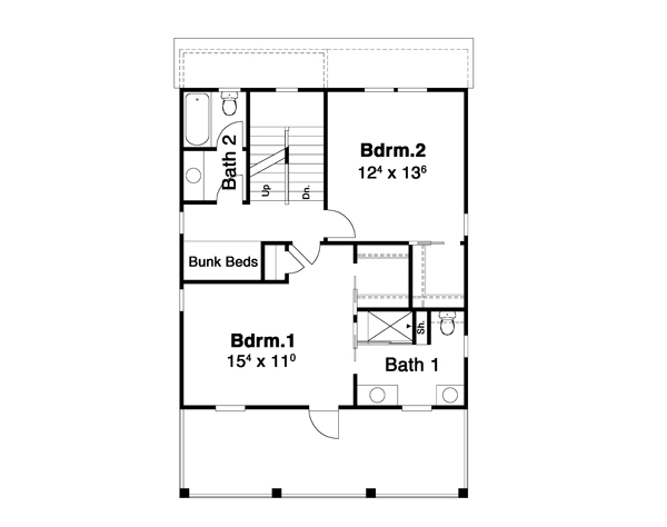 Hemingway 6267 - 2 Bedrooms and 2 Baths | The House Designers - 6267