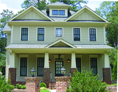 Two-story home design with charm - 7949