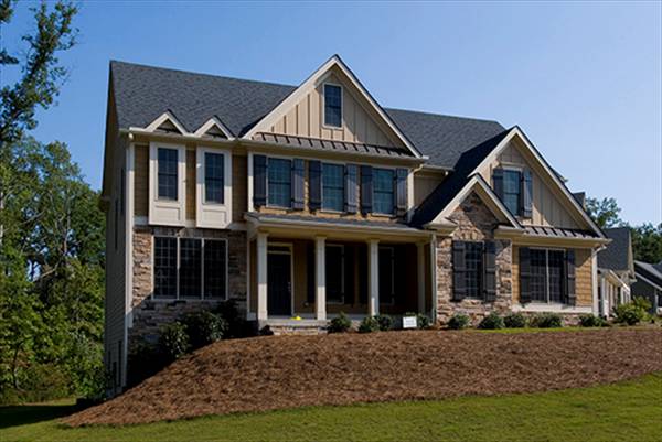 Two-story house design with children's den - 1181