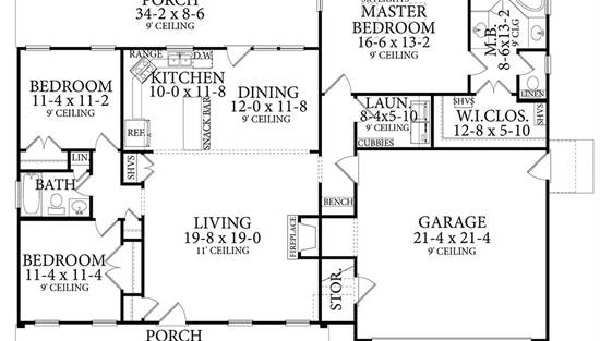 Exclusive Affordable Ranch Style House Plan 7487: Stonebrook - 7487