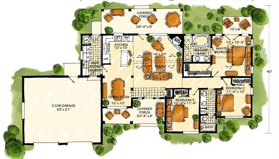 Rustic Lake Style House Plan 3131: Sheridan II - 3131