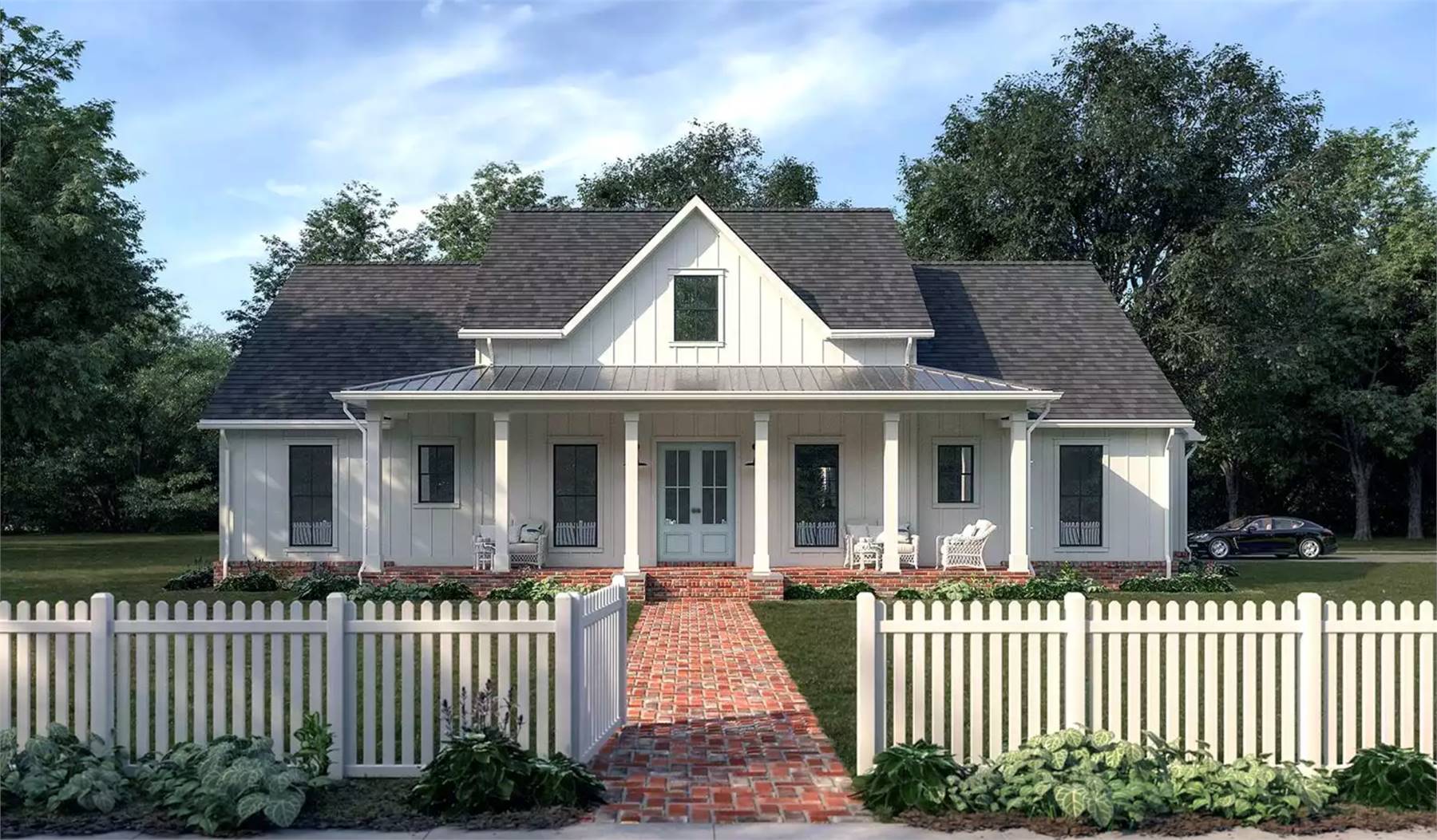 1 Story Farmhouse Style House Plan 2338 Summerset - 2338