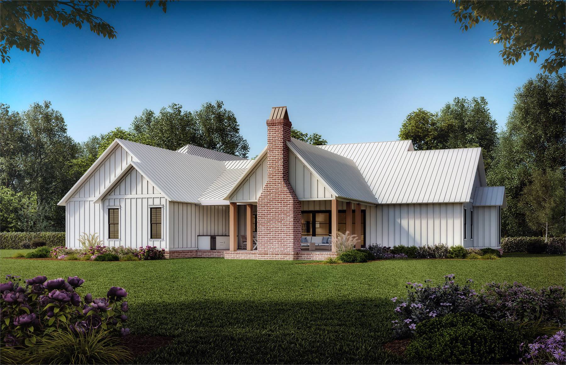 4 Bedroom Modern Farmhouse Style House Plan 4284: Oxford 2 - 4284