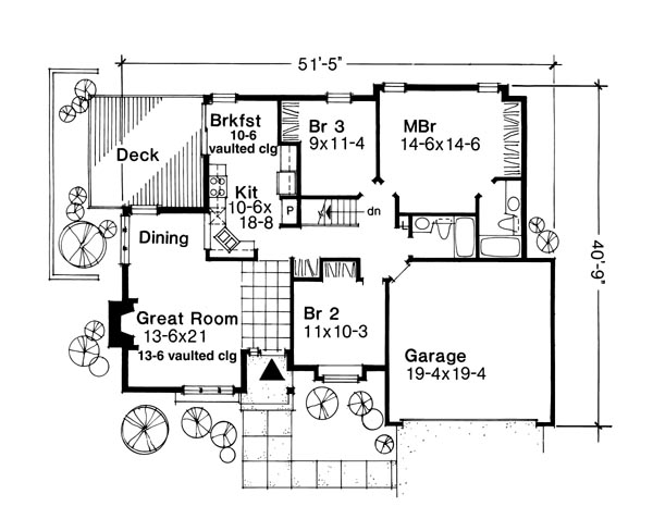 The Spencer 6110 - 3 Bedrooms and 2.5 Baths | The House Designers - 6110