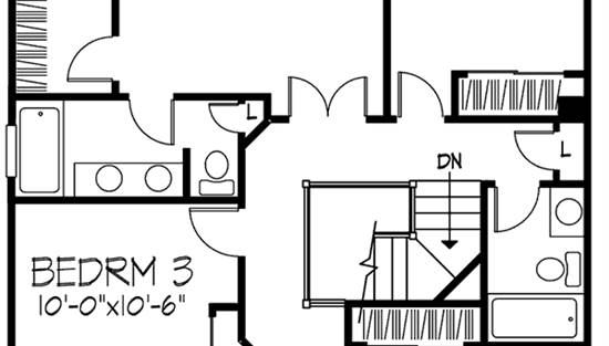 The Thatcher 1508 - 4 Bedrooms and 2 Baths | The House Designers - 1508