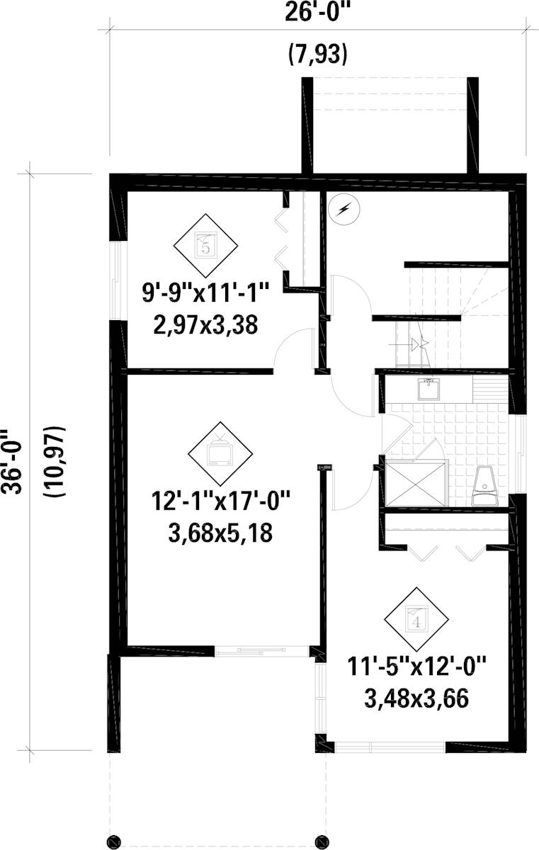 Contemporary Lake Style House Plan 1085: Robinson - 1085