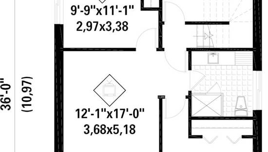 Contemporary Lake Style House Plan 1085: Robinson - 1085