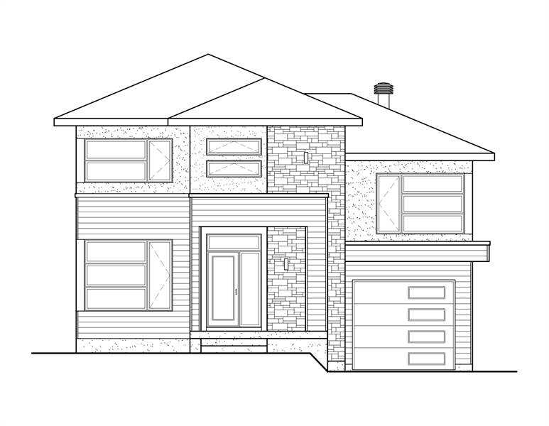 Two Story Affordable Modern Style House Plan 8837 - 8837