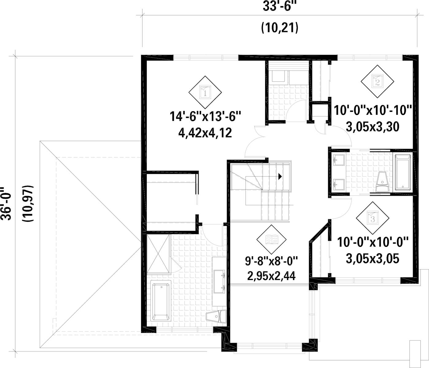Two Story Contemporary Style House Plan 9891: The Prairie - 9891