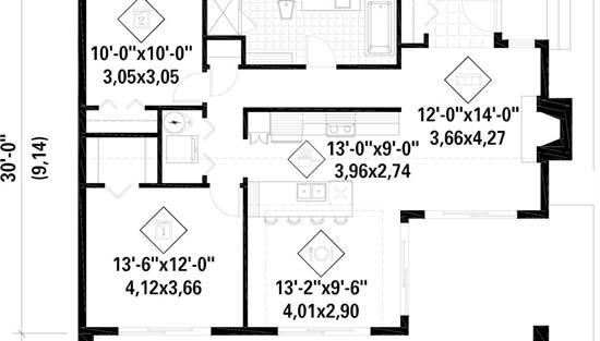 Charming Contemporary Style Vacation House Plan 9932: Norway - 9932