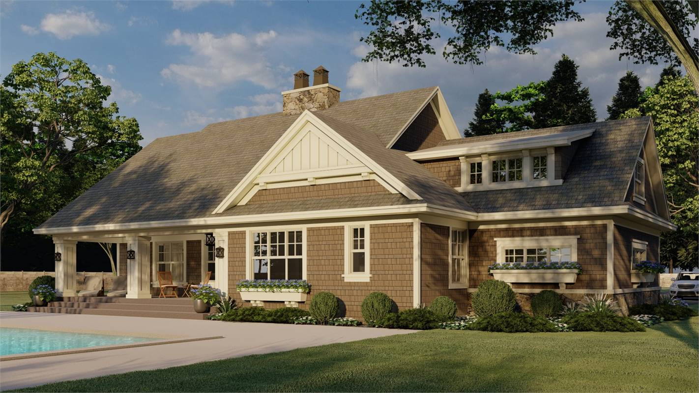 Bungalow House Plan with Front and Rear Porches- Plan 2005 - 2005