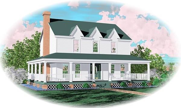Country Dream 8077 - 3 Bedrooms and 2.5 Baths | The House Designers - 8077