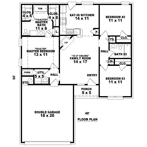 Weaver 8083 - 3 Bedrooms and 2 Baths | The House Designers - 8083