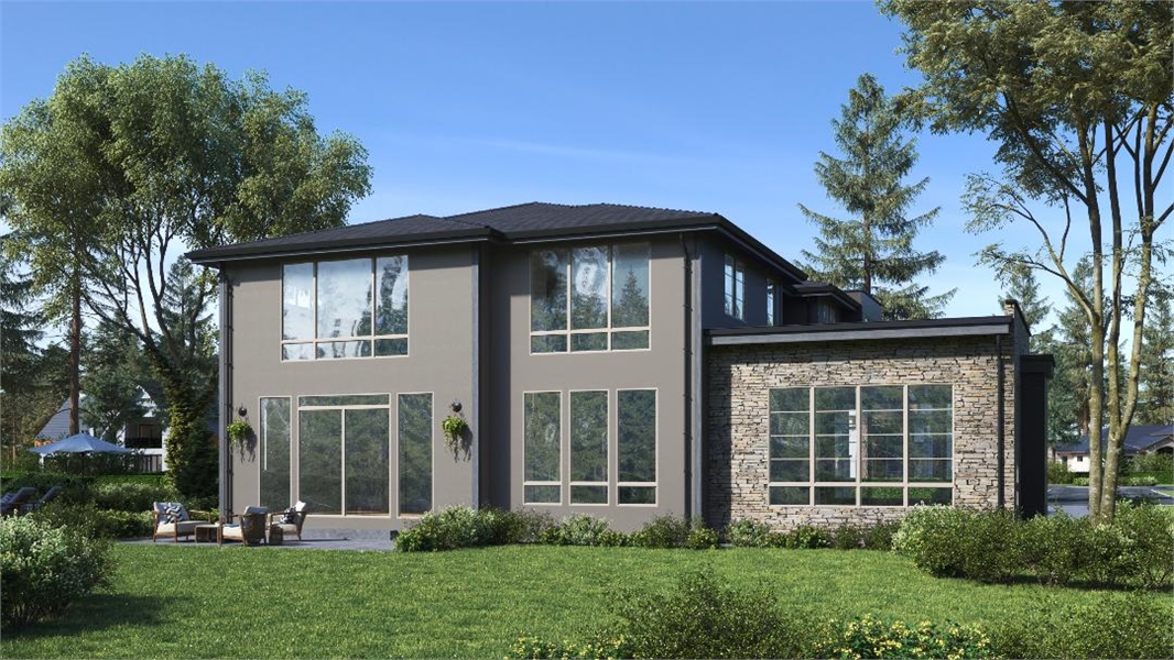 Two Story Contemporary Style House Plan 4441 - 4441