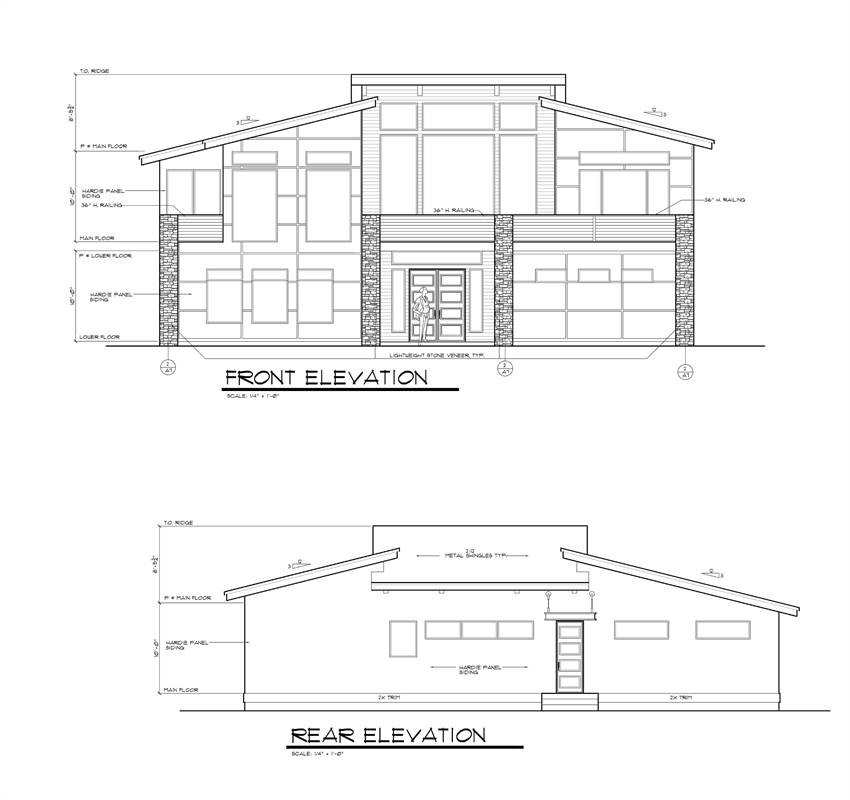Inverted Living Contemporary Style House Plan 7884 - 7884