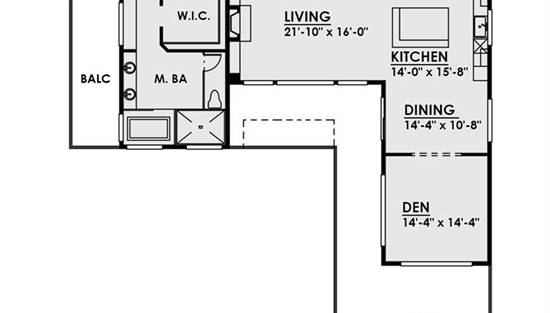 Inverted Living Contemporary Style House Plan 7884 - 7884