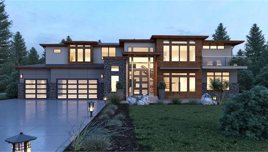 Modern House Plans & Contemporary Style Home Blueprints